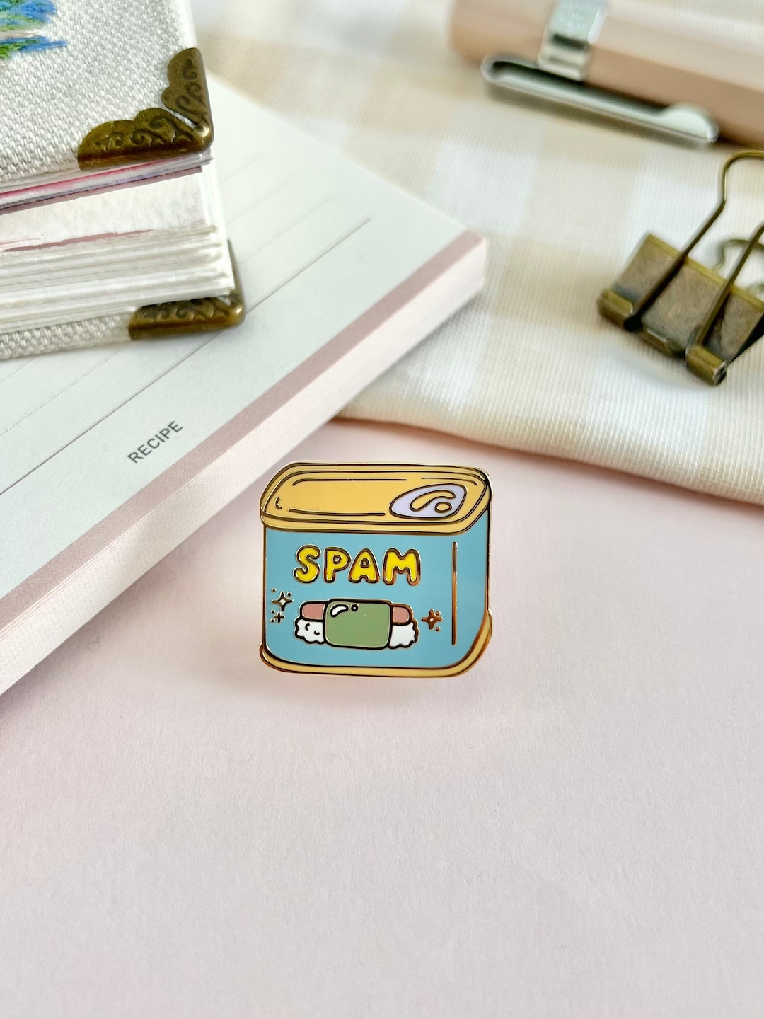 Spam Musubi Enamel Pin - Kawaii, Foodie, Food Art, Spam Masubi, Marlene ...