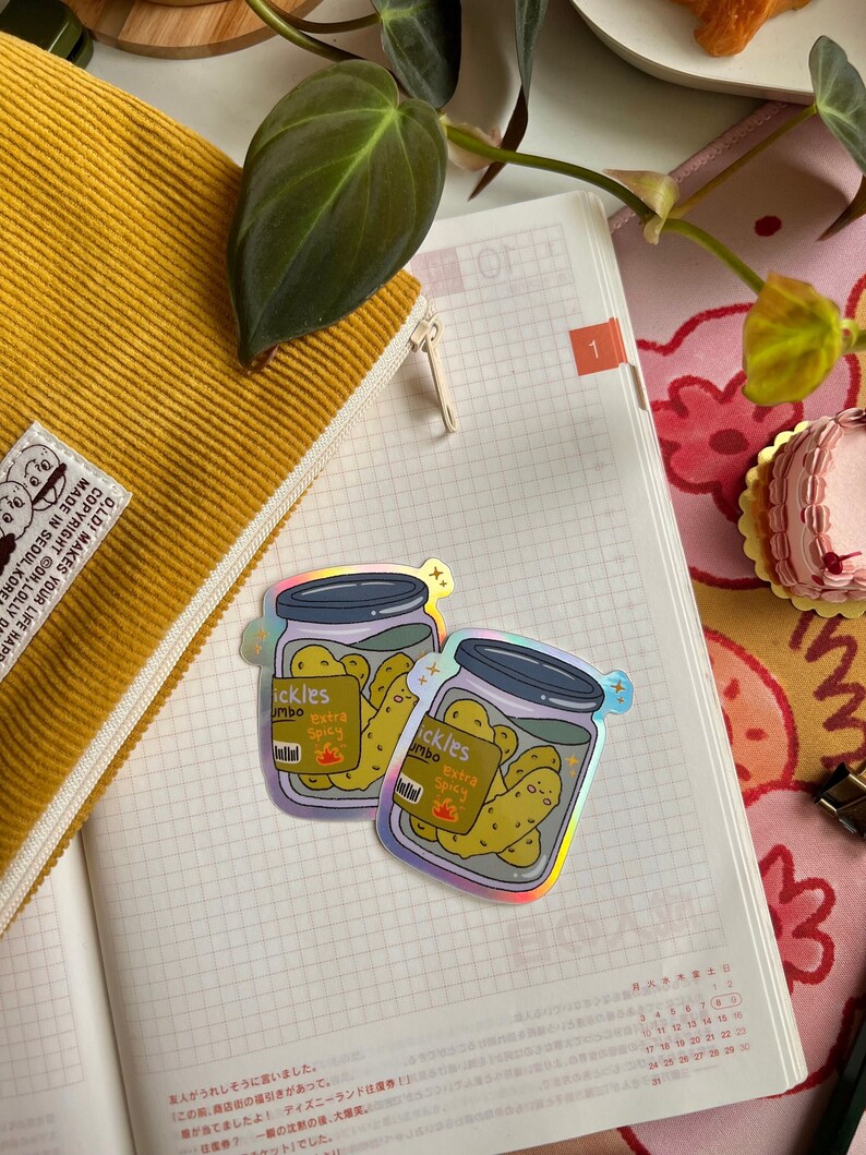 Spicy Pickles Sticker - Cute Stickers, Stationery, Foodie, Marlene Vega ...