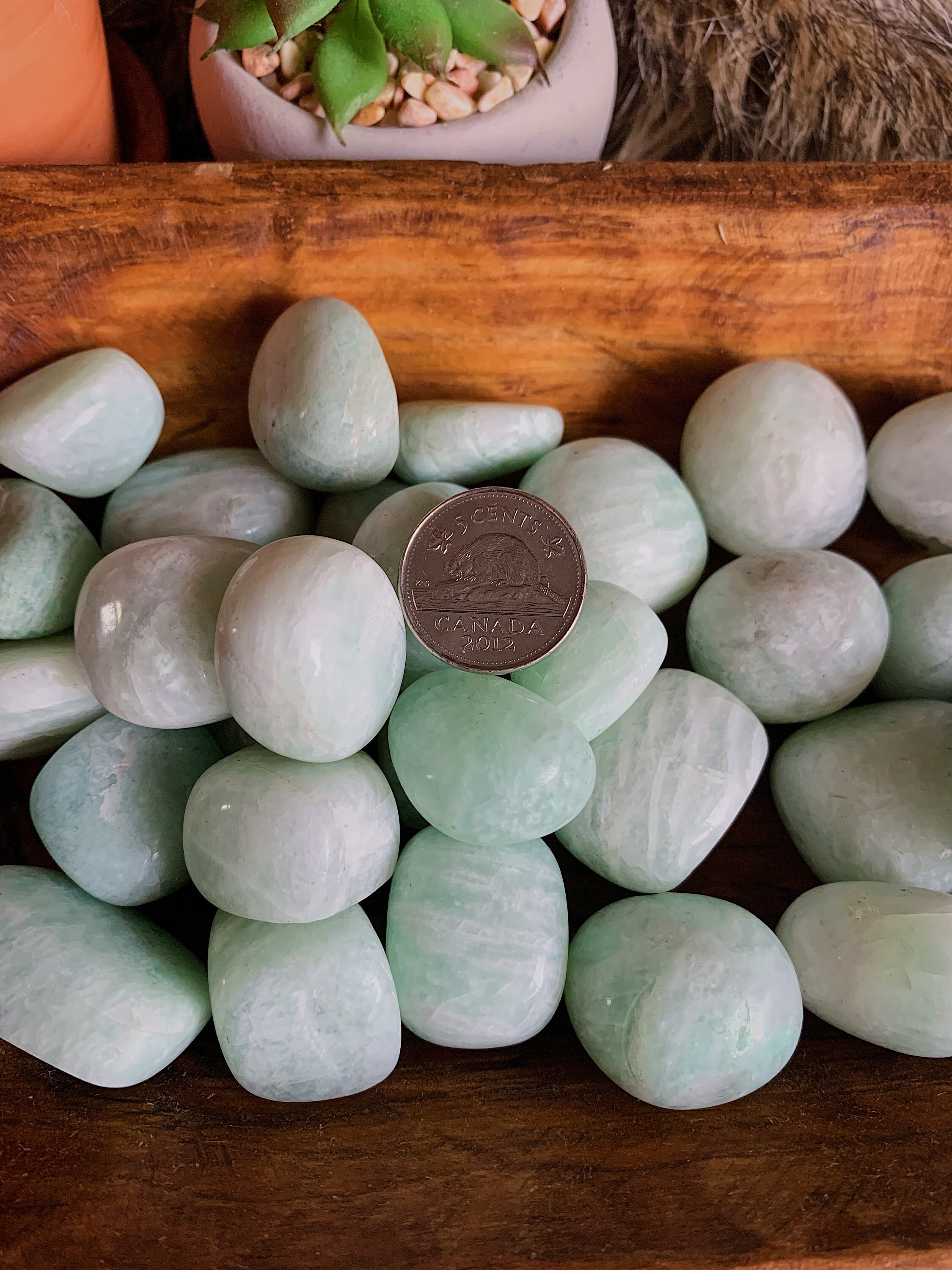 Amazonite Tumbles Light Green Amazonite Amazon Crystal | Etsy
