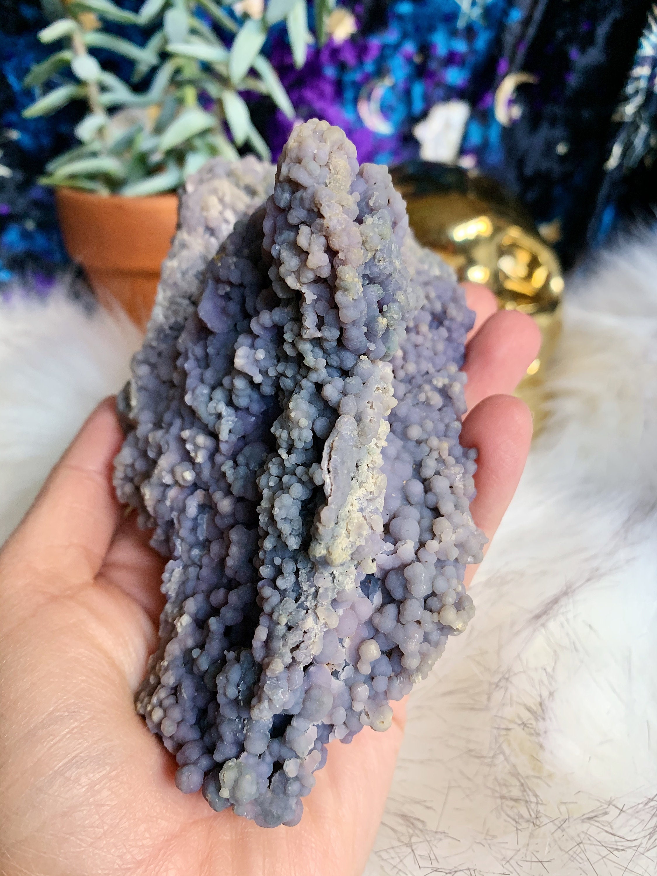 Grape Agate Cluster Botryoidal Chalcedony Grape Crystal | Etsy