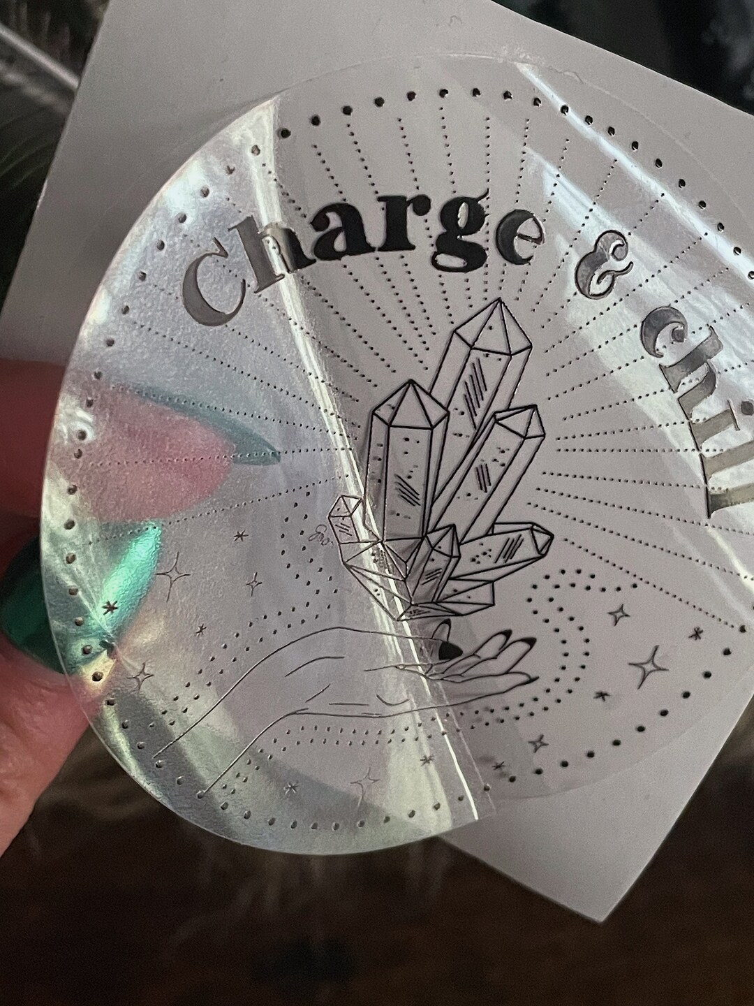 Crystal Sticker | Clear Sticker | Line Art | Tattoo Artwork | Goth ...