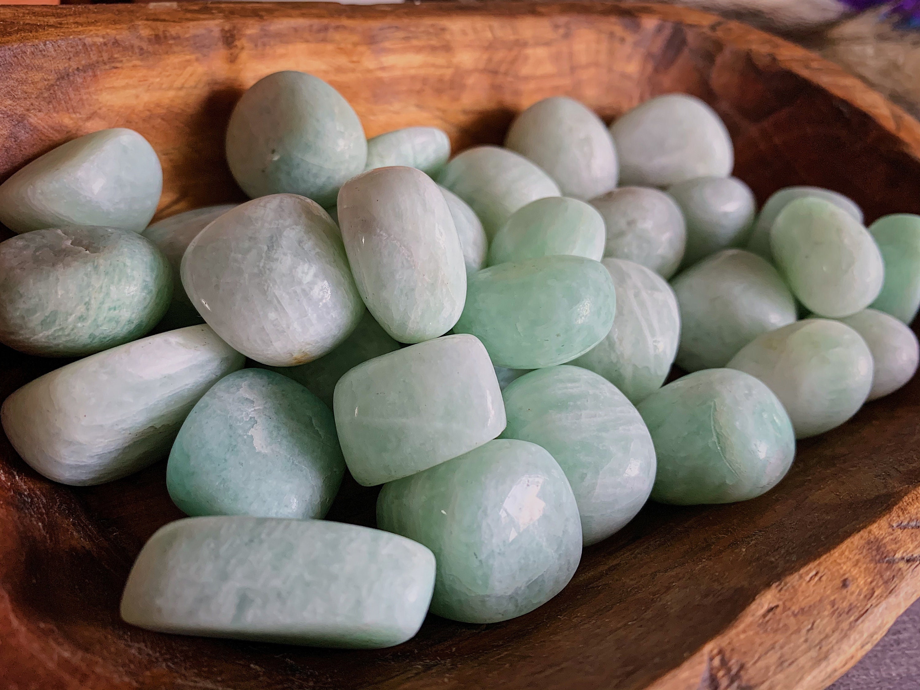 Amazonite Tumbles Light Green Amazonite Amazon Crystal | Etsy