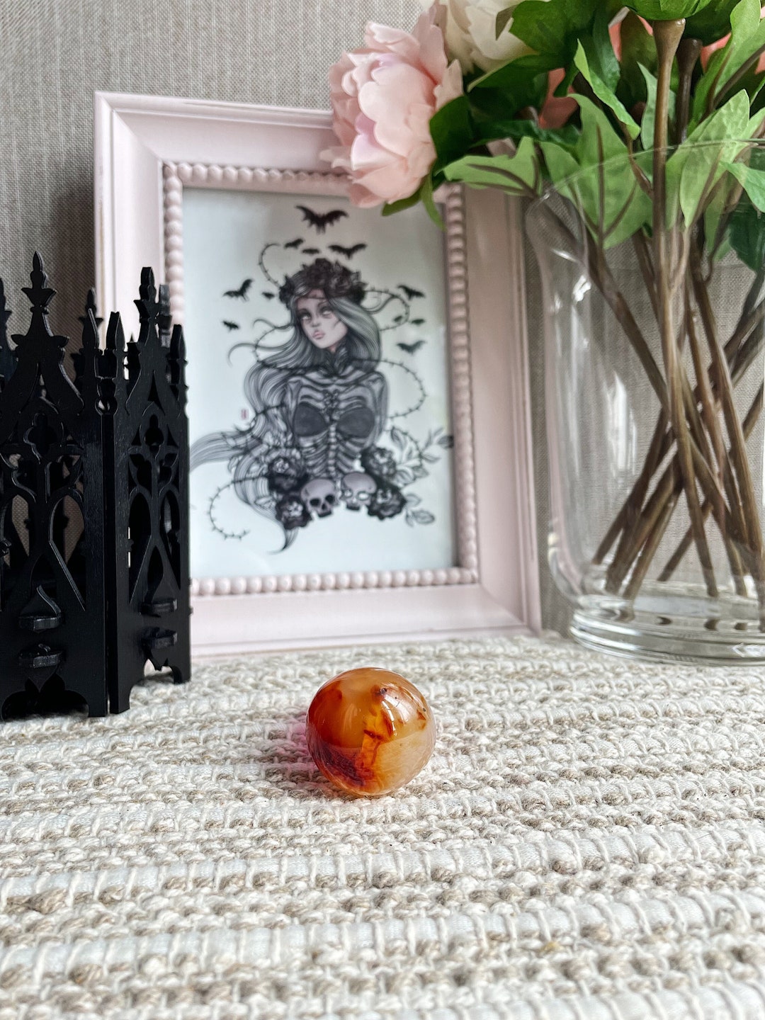 Mini Carnelian Palm Stone | Worry Stone | Courage Stone | Fiery Red ...
