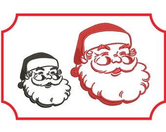 Sewing & Fiber 3Sizes Mini Santa Face Machine Embroidery Design INSTANT ...