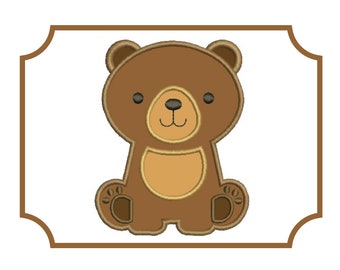 Baby Bear Applique Design - Etsy