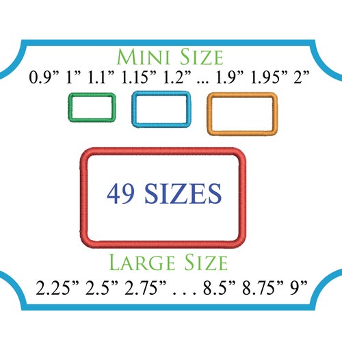 Quick Stitch Rectangle Monogram Machine Embroidery Design - Etsy