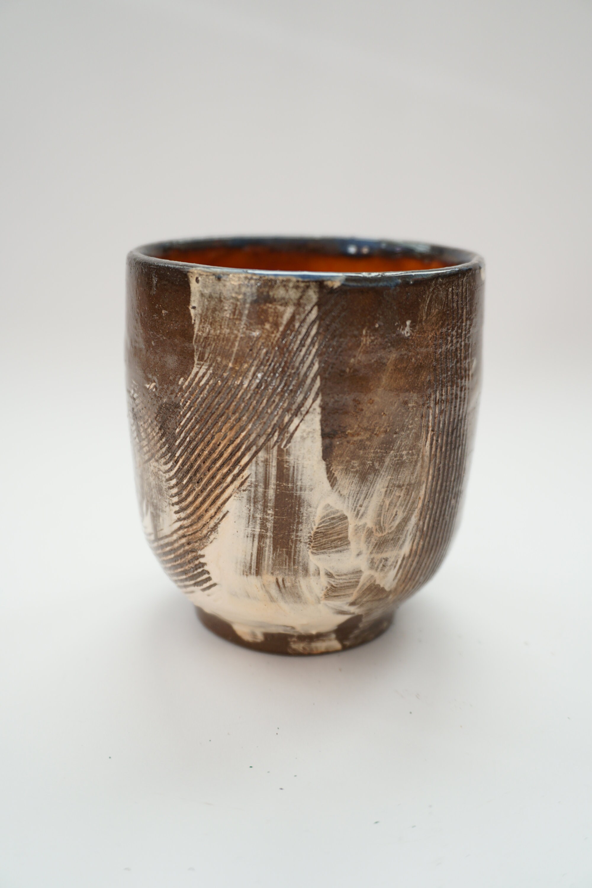 Ceramic Small Tea Cup, Pottery, Tea Ceremony Cup, Orange Cup, Wheel ...