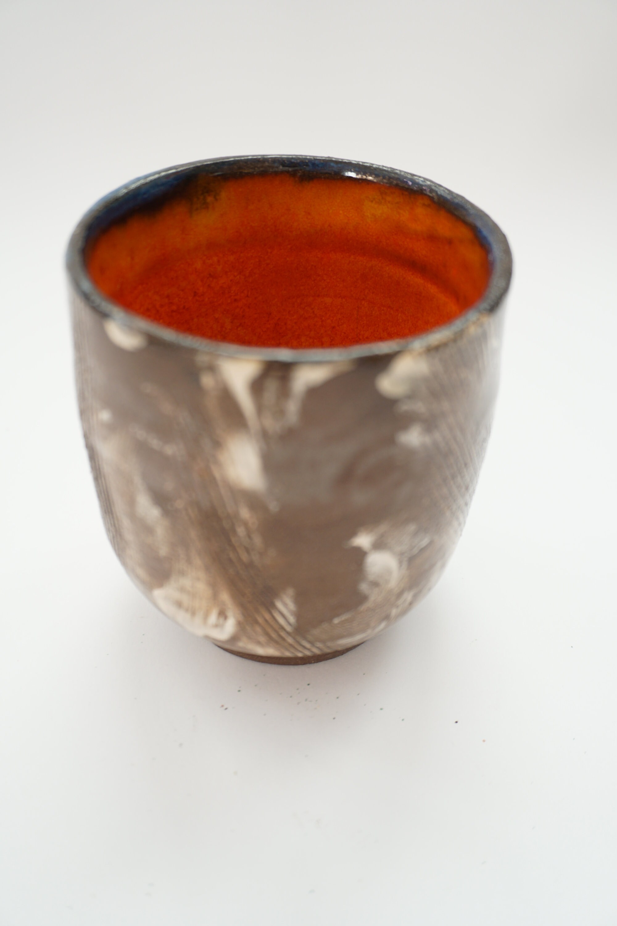 Ceramic Small Tea Cup, Pottery, Tea Ceremony Cup, Orange Cup, Wheel ...