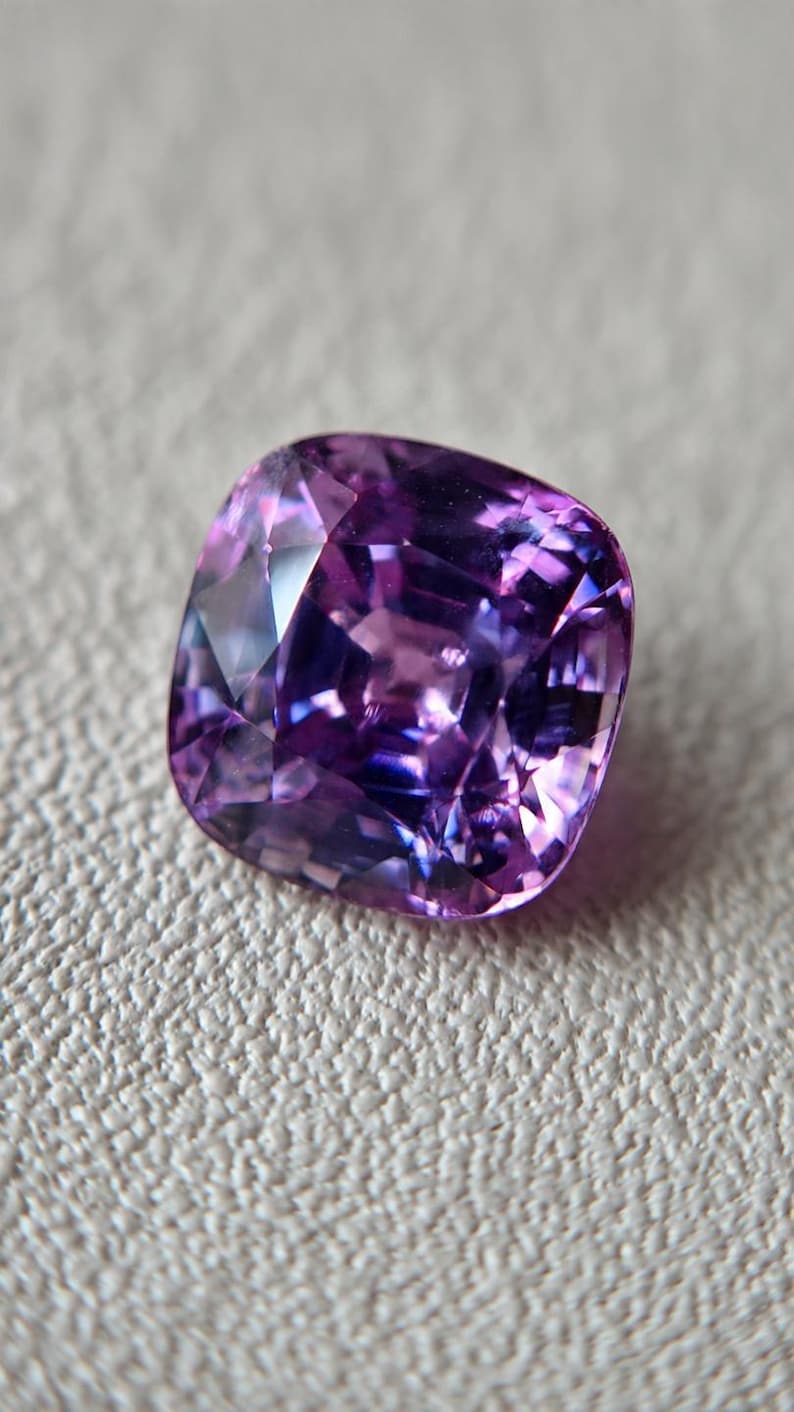 Rare Color Change Sapphire Natural Cushion Cut 7.71 × 6.25 MM Loose ...