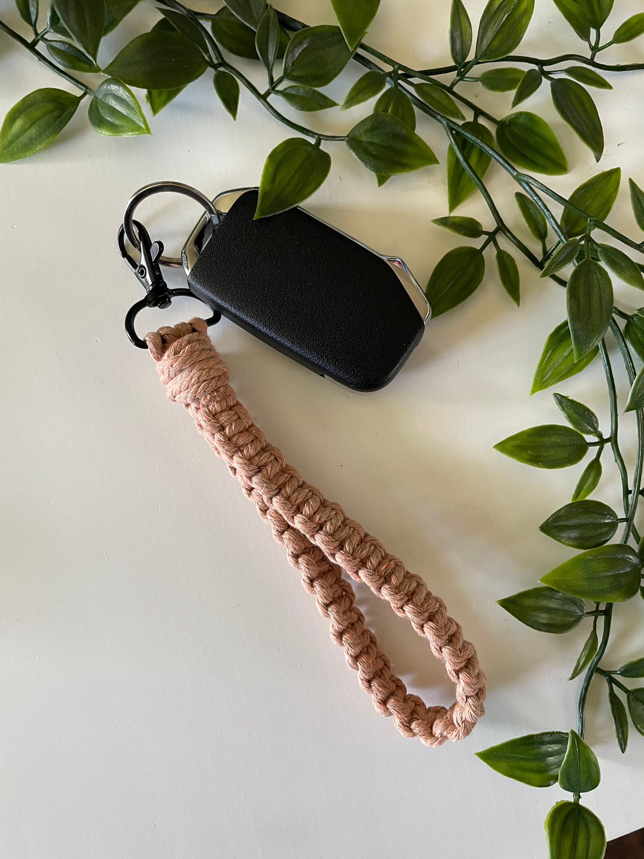 Macrame Wristlet Key FOB Keychain Wristlet Boho | Etsy