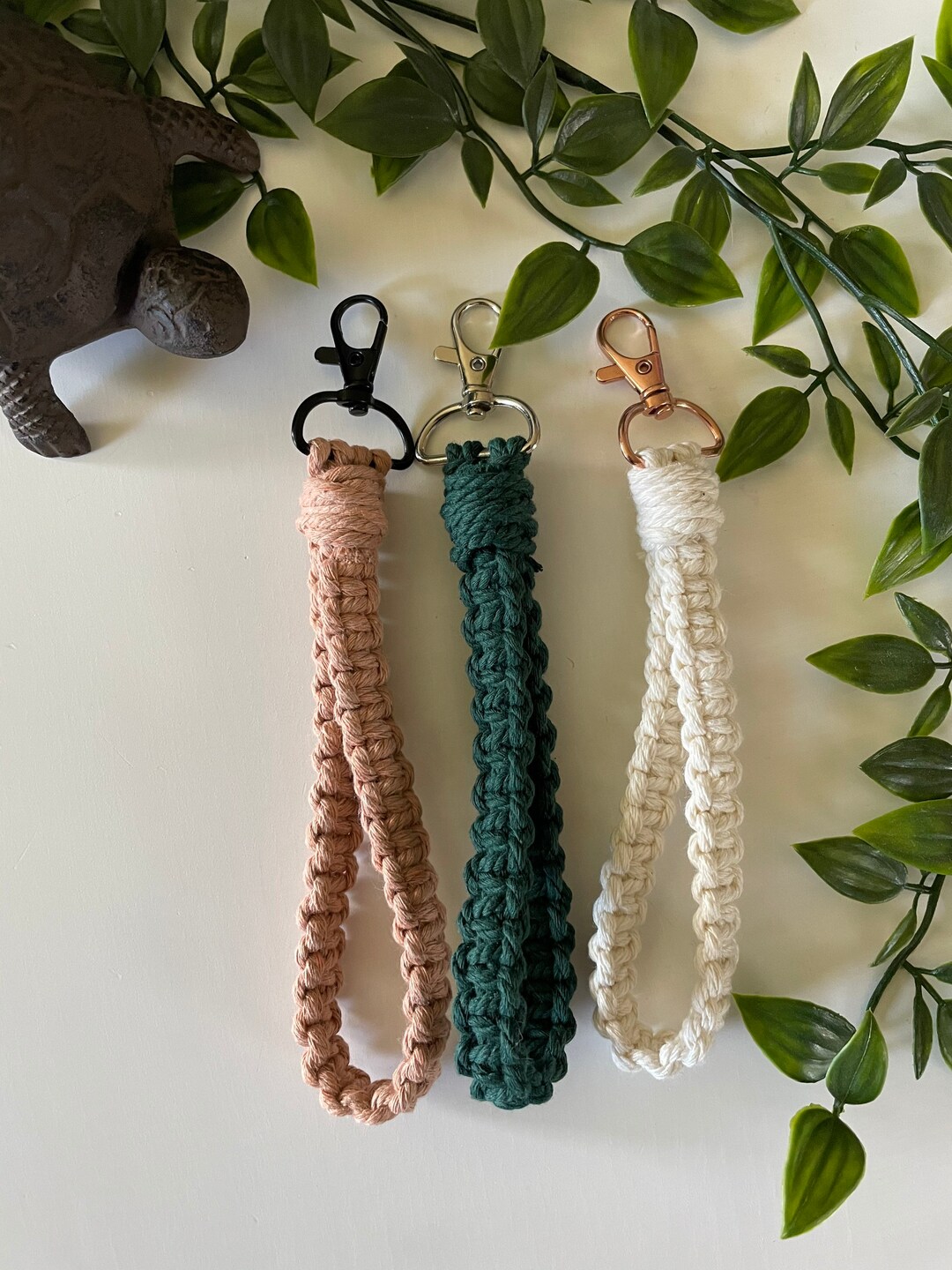 Macrame Wristlet Key FOB Keychain Wristlet Boho - Etsy