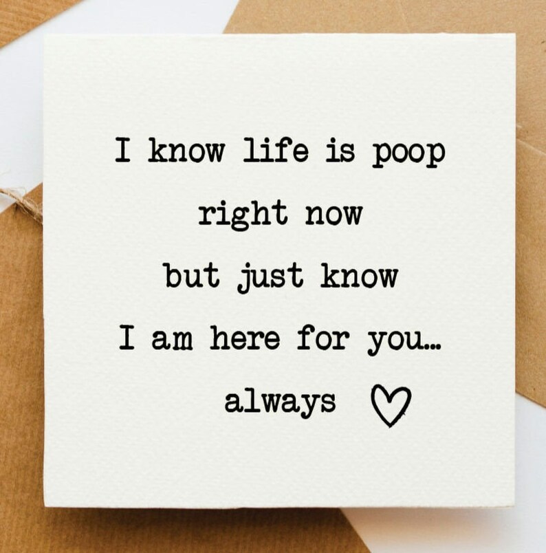 Life is Poop Right Now Card, Thinking of You Card, Upbeat Card ...