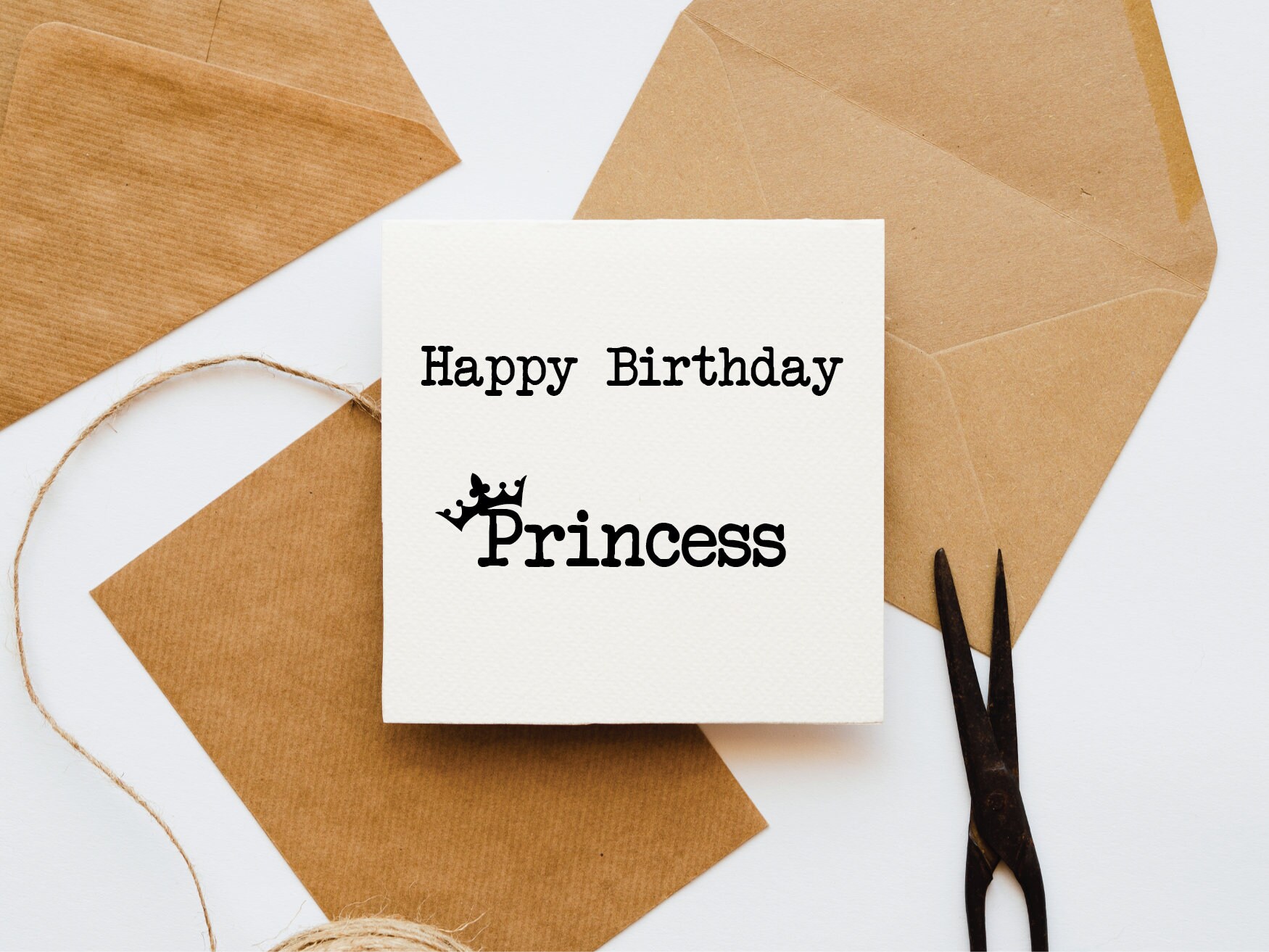 Happy Birthday Princess card card for her card for him cute | Etsy