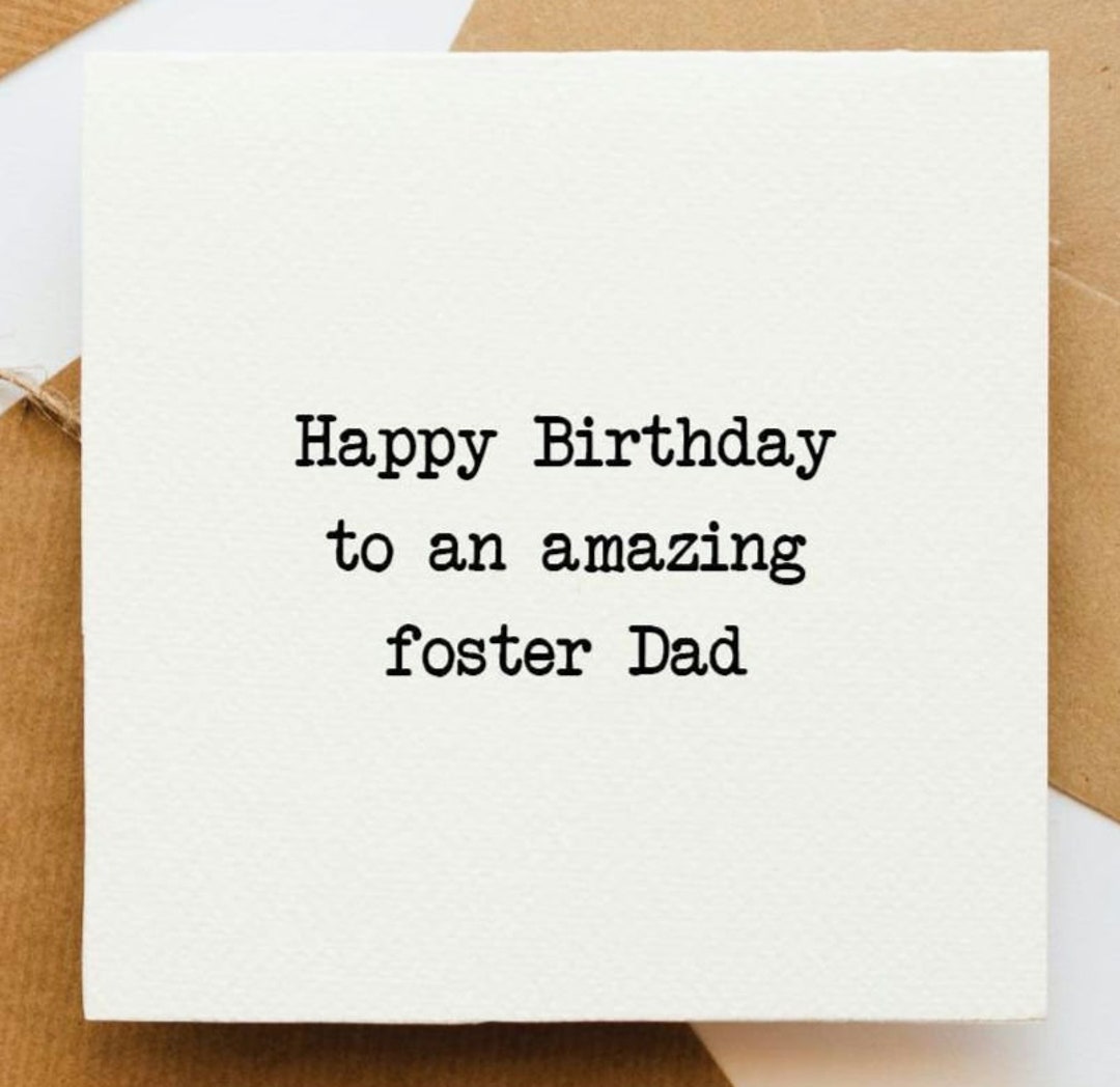 Happy Birthday Foster Dad Card, Birthday Card, Dad Birthday Card ...