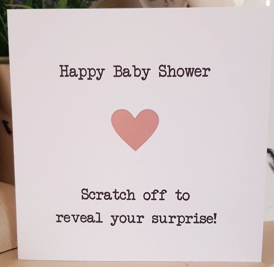 Baby Shower Scratch & Reveal Card, Surprise Gift, Scratch Card ...