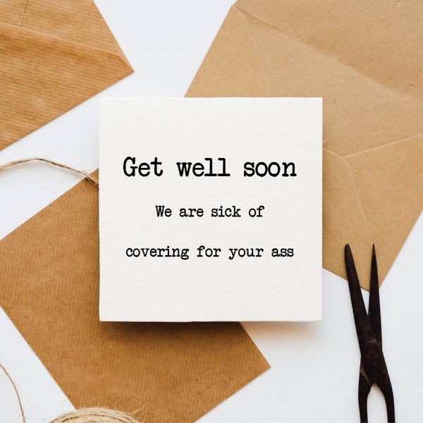 Work Card Get Well - Etsy