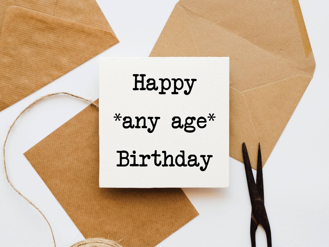 Birthday Card Happy Birthday Age Birthday Special Birthday - Etsy