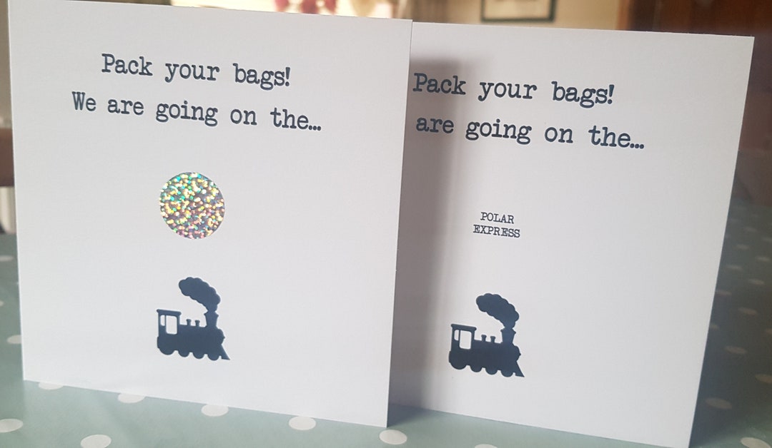 Polar Express Christmas Scratch & Reveal Card, Surprise Gift, Scratch ...