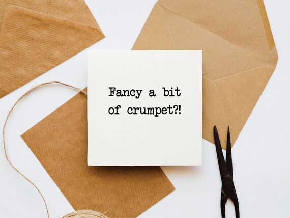 Fancy a Bit of Crumpet Card Card for Him Card for Her | Etsy