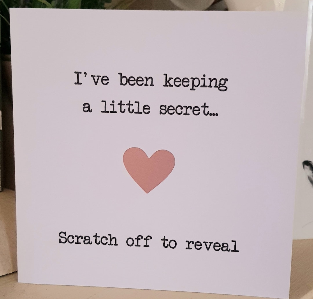 I've Been Keeping a Little Secret Scratch & Reveal Card, Surprise Gift ...