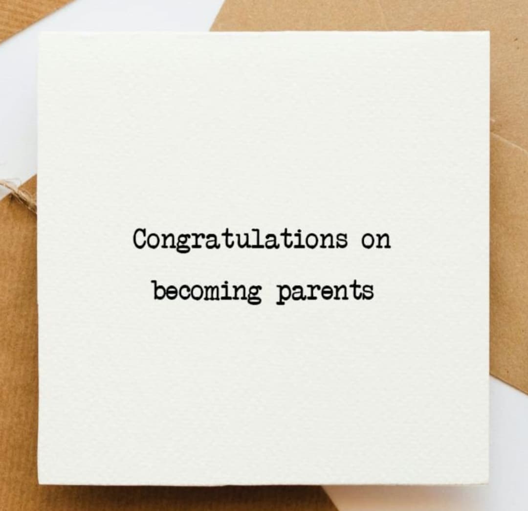 Congratulations on Becoming Parents Card, Parents to Be, Baby on the ...