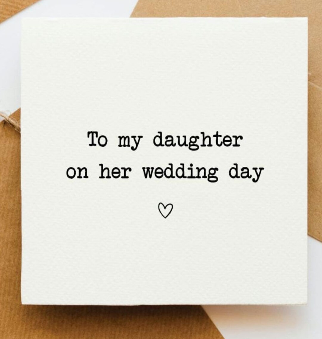 To My Daughter on Your Wedding Day Card, Wedding Card, Congratulations ...