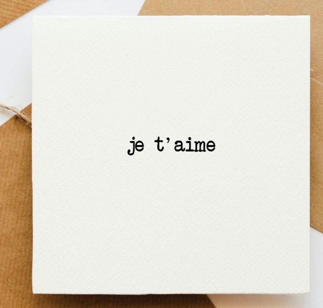 Love You in French, Card, Card for Her, Card for Him, Card for ...