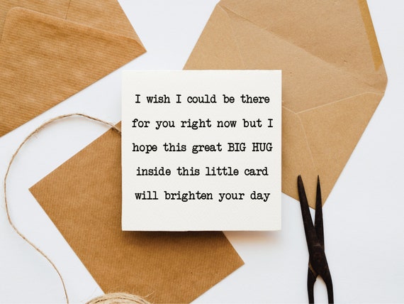 Wish I could be there for you card card for her card for | Etsy