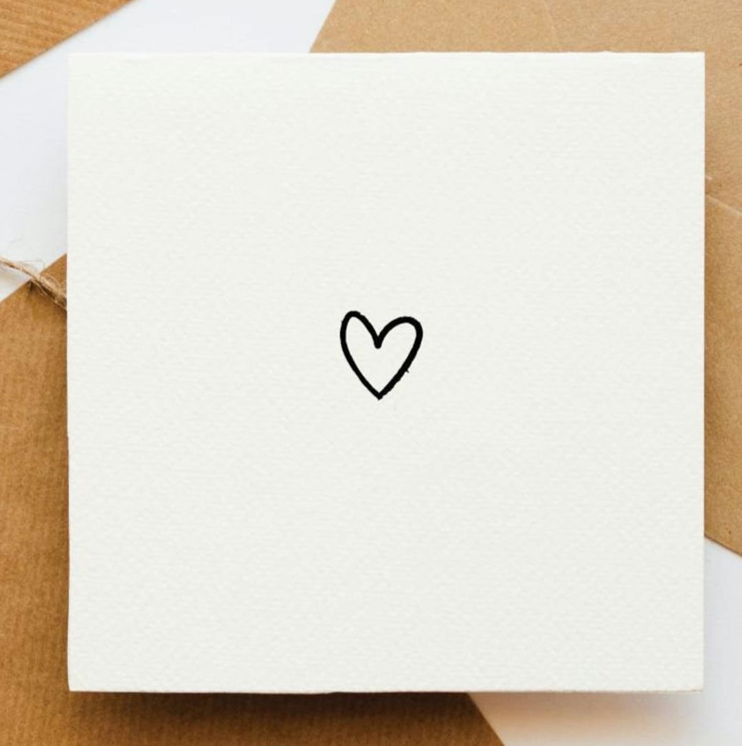Heart Card, Small Heart, Heart Outline, Heart Drawing, Tiny Heart ...