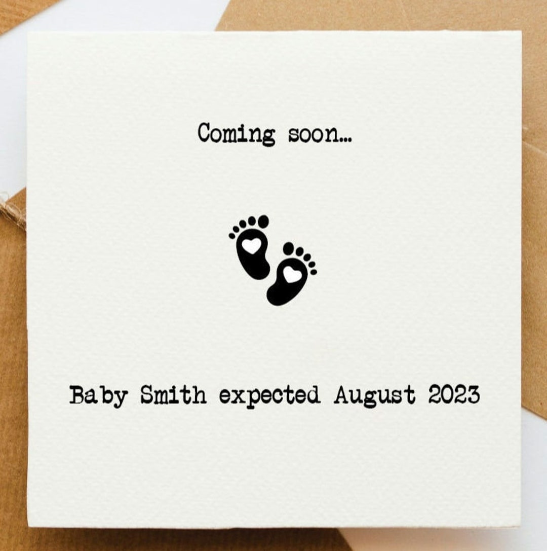 Coming Soon Card, Pregnant Card, Expecting a Baby Card, Maternity Card ...