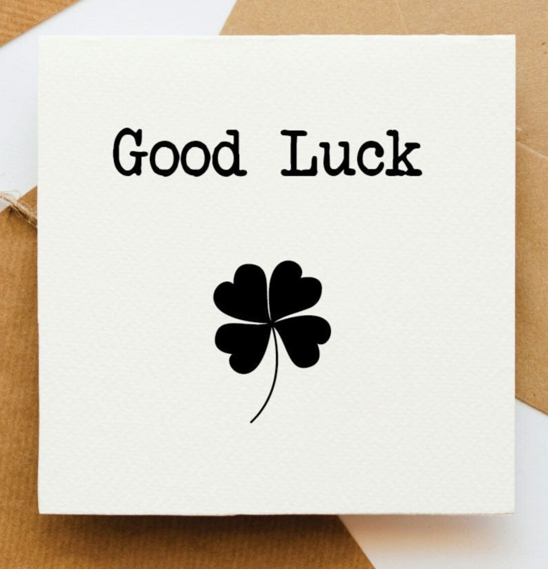 Good Luck Card, Greetings Card, Lucky, Wishing Luck, New Job, New House ...