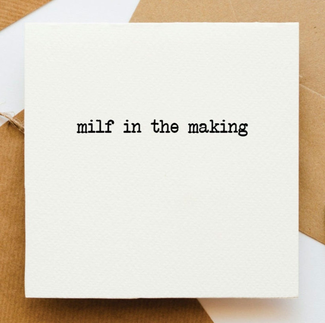Milf in the Making Card, Pregnant Card, Congratulations Card, Expecting ...