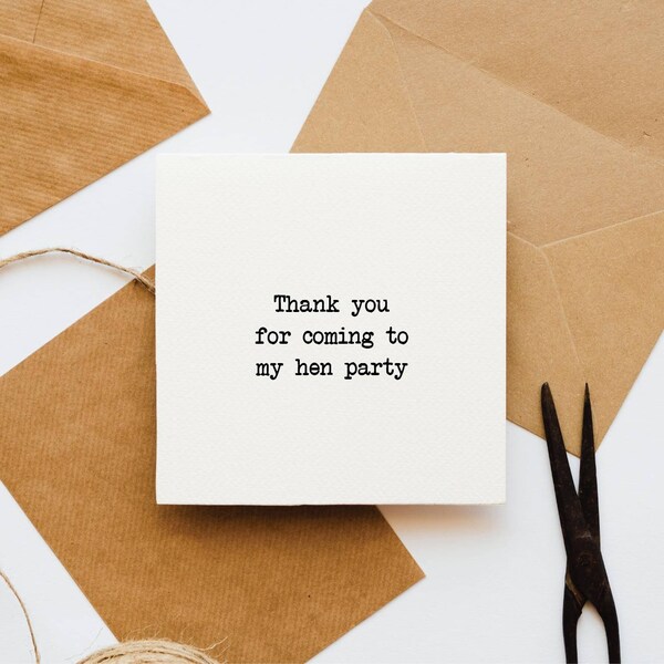 Thank You for Coming to My Hen Do - Etsy UK