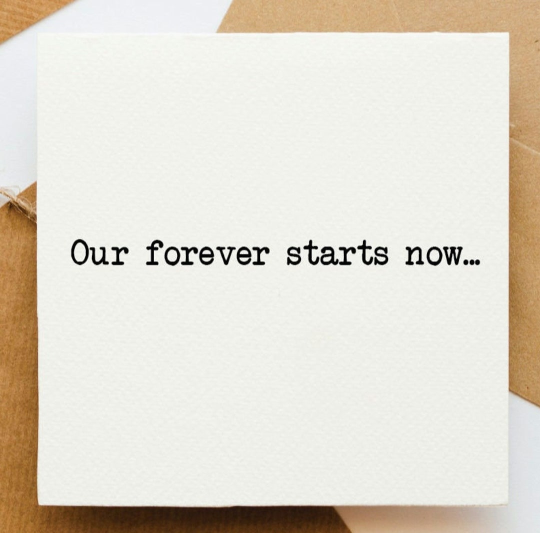 Our Forever Starts Now Card, Greetings Card, Together Forever, Engaged ...
