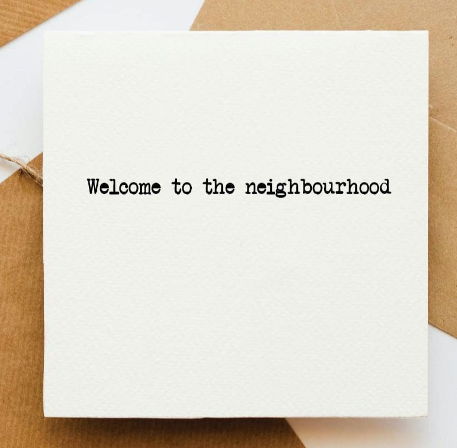 Welcome to the Neighbourhood Card, Greetings Card, Wishing Luck, New ...