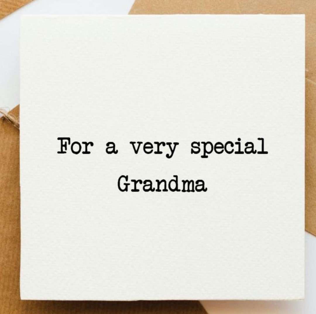For a Very Special Grandma Card, for Grandma, Grandparent Card ...