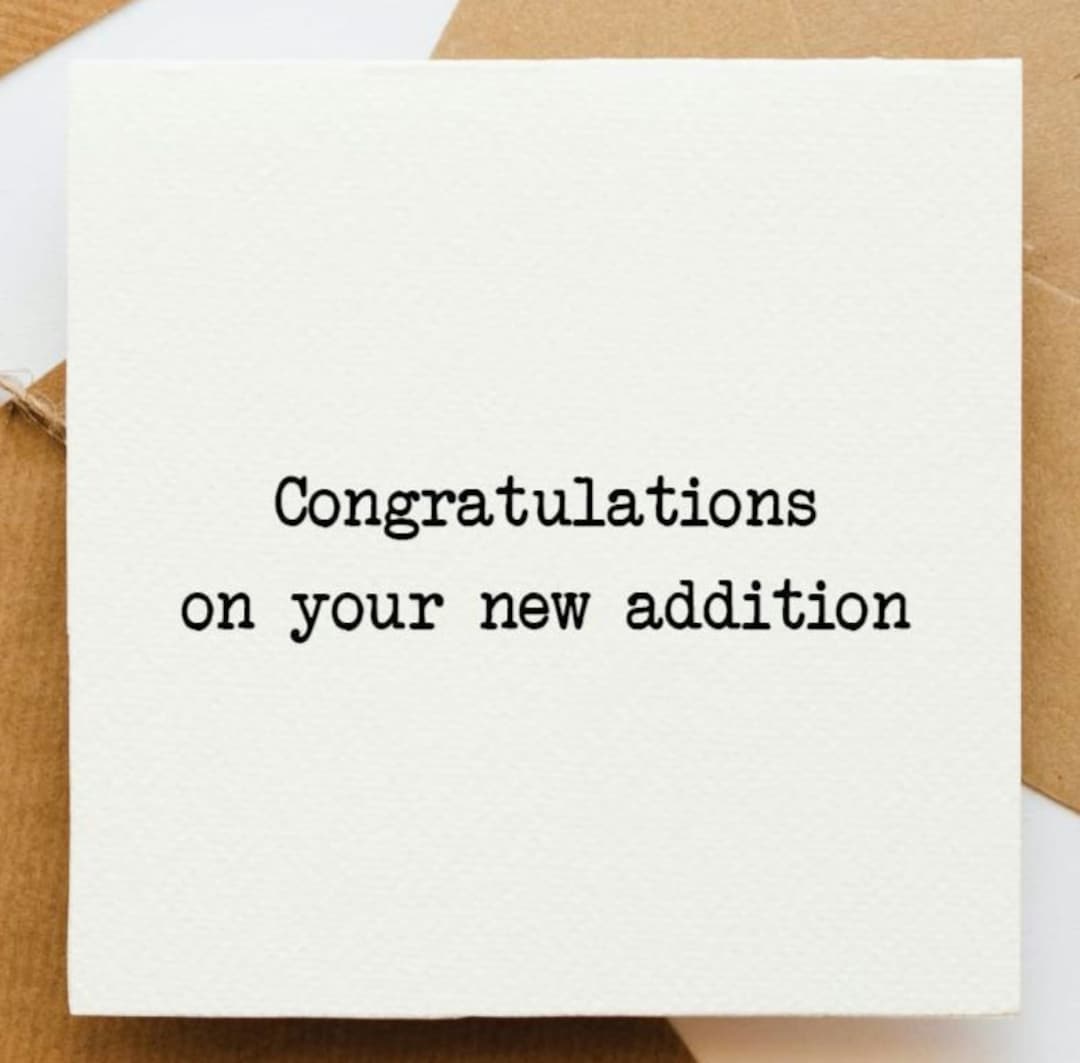 Congratulations on Your New Addition Card, Greetings Card, Gotcha Day ...