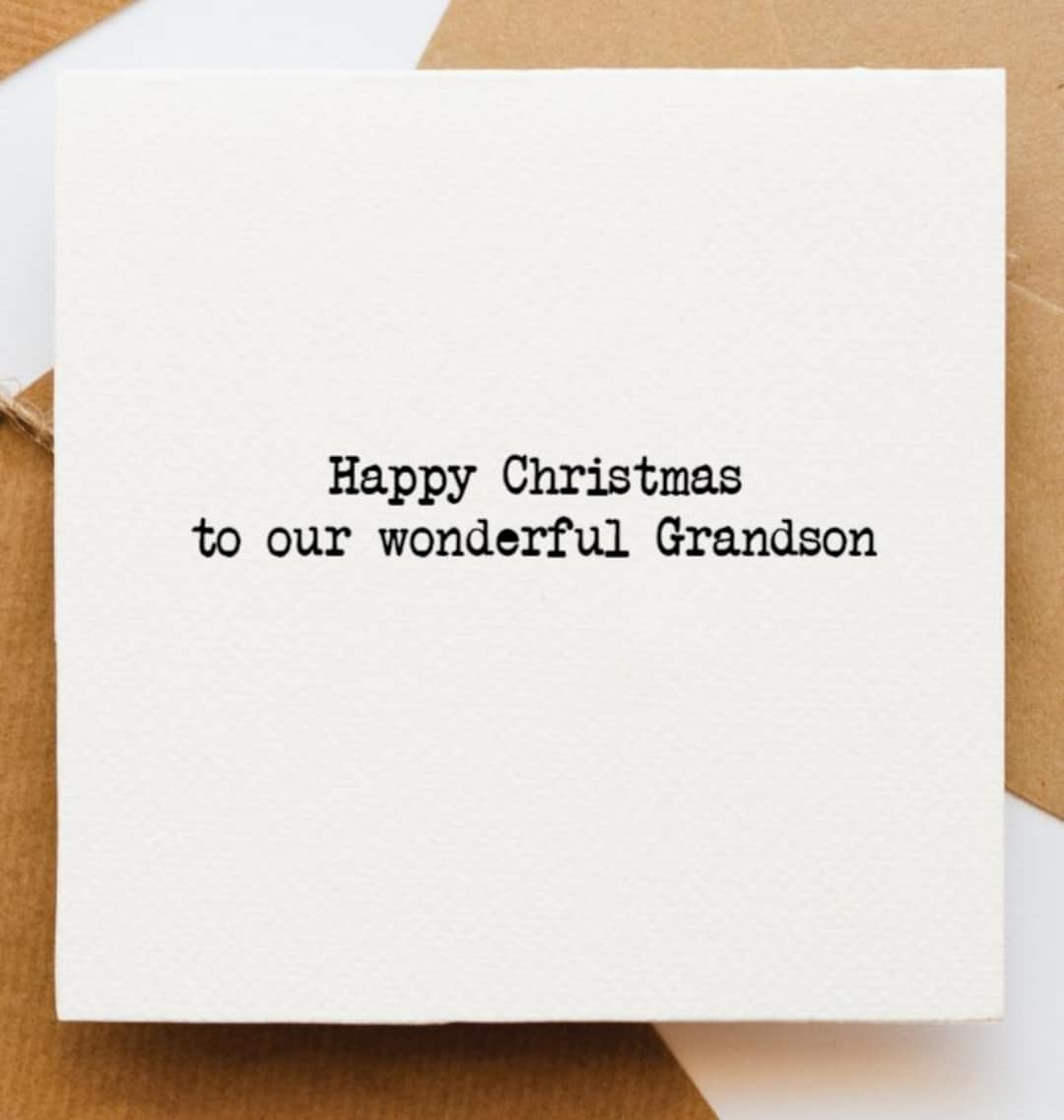 Christmas Card for Grandson, Family Christmas, Christmas Relative ...