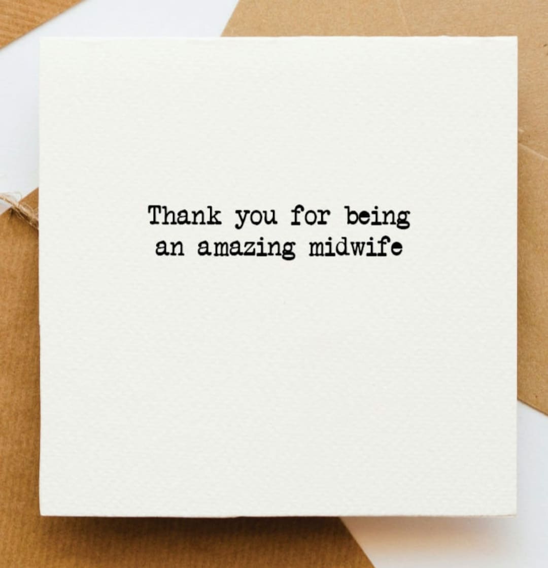 Midwife Thank You Card, Amazing Midwife, Midwife Appreciation, Card for ...
