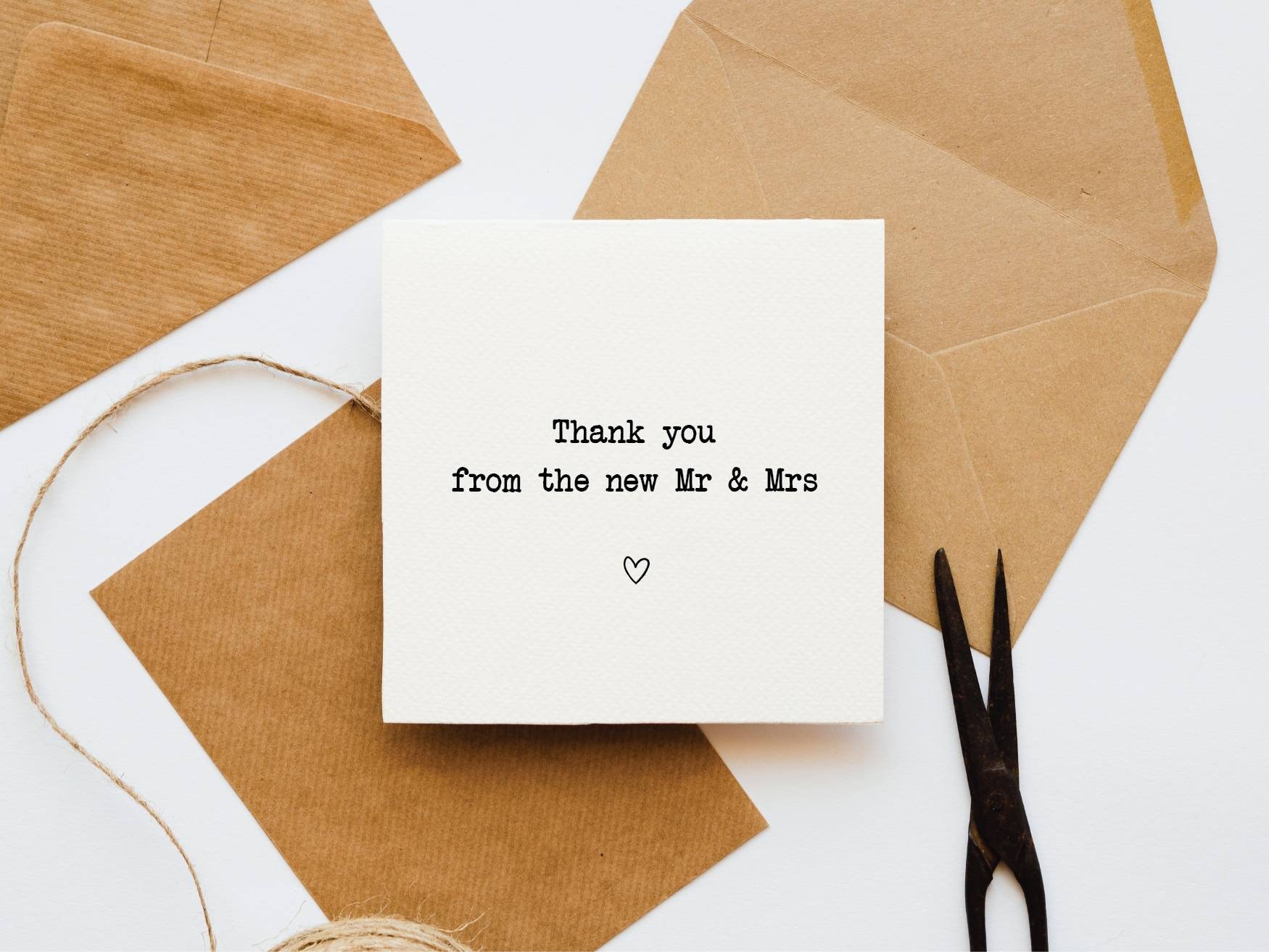 Thank You From the New Mr and Mrs Card Thank You Card Bride - Etsy