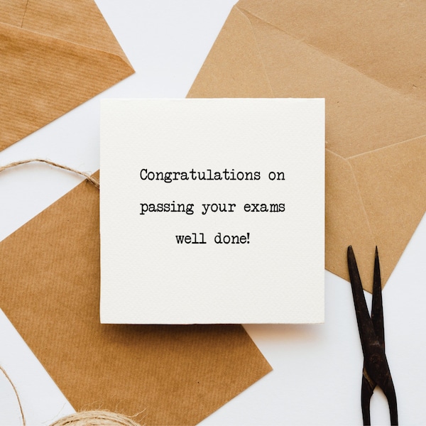 Congratulations Card Passed - Etsy UK