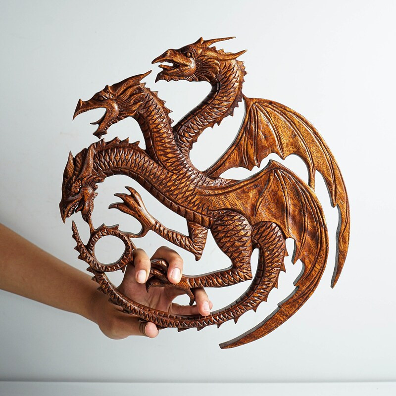 5 Headed Dragon Statue - Etsy