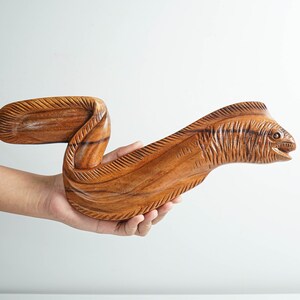 Electric Eel Wall Art, Ocean Creature, Wall Ornament, Wood Carving ...