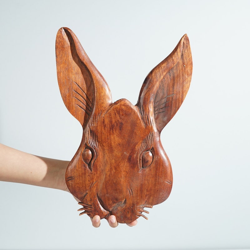 Wood Bunny Wall Art - Etsy