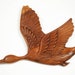 Flying Duck Wall Art, Wooden Bird Statue, Unique Sculpture, Decorative ...