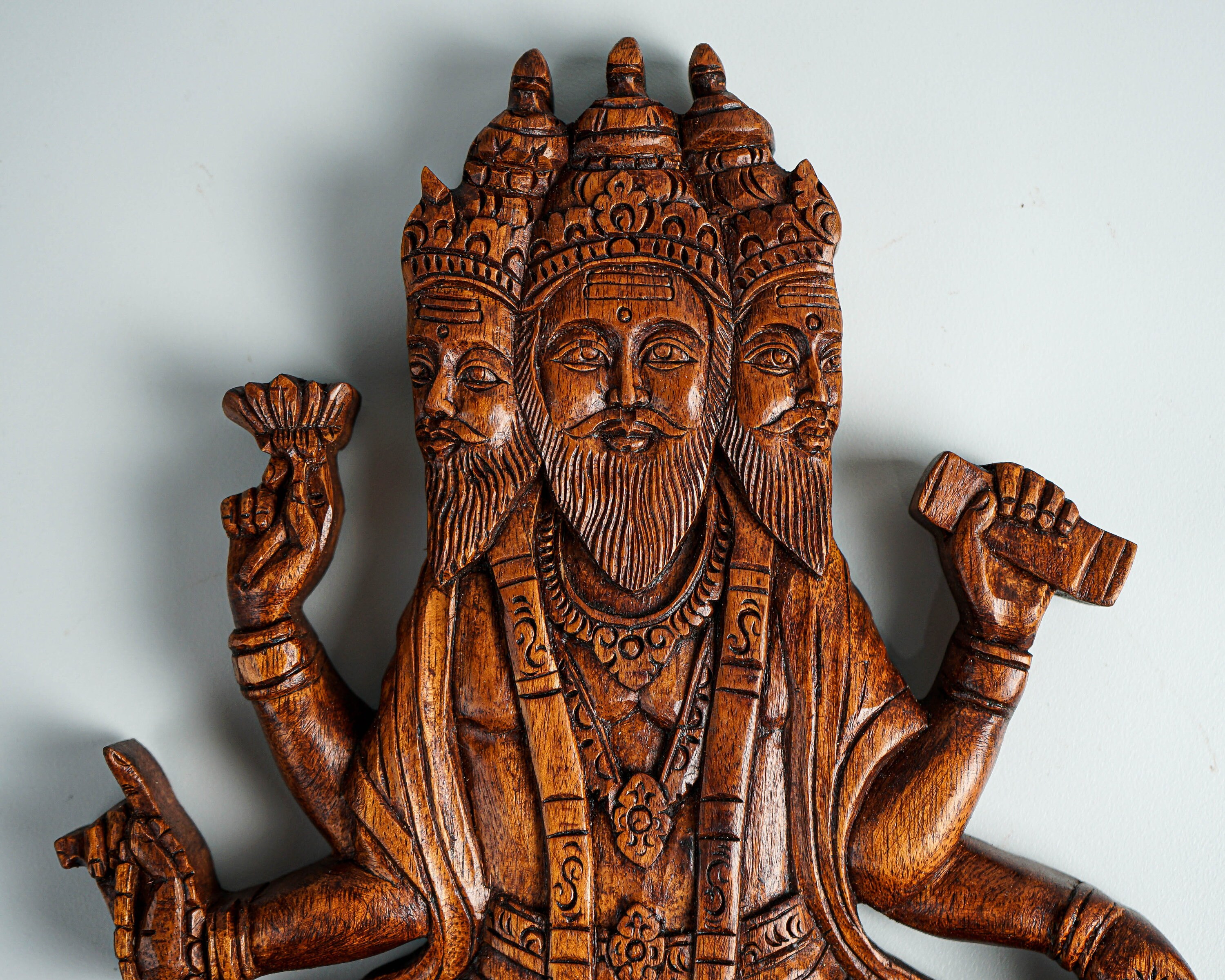 Lord Brahma Wall Hanging Four Faces Brahma Spiritual - Etsy