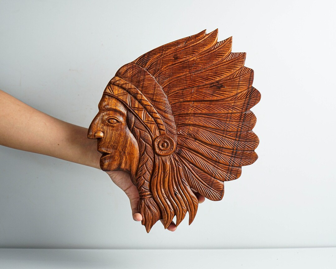 Indian Old Man Wall Decor, Wall Art, Unique Statue, Hanging Art, Dining ...