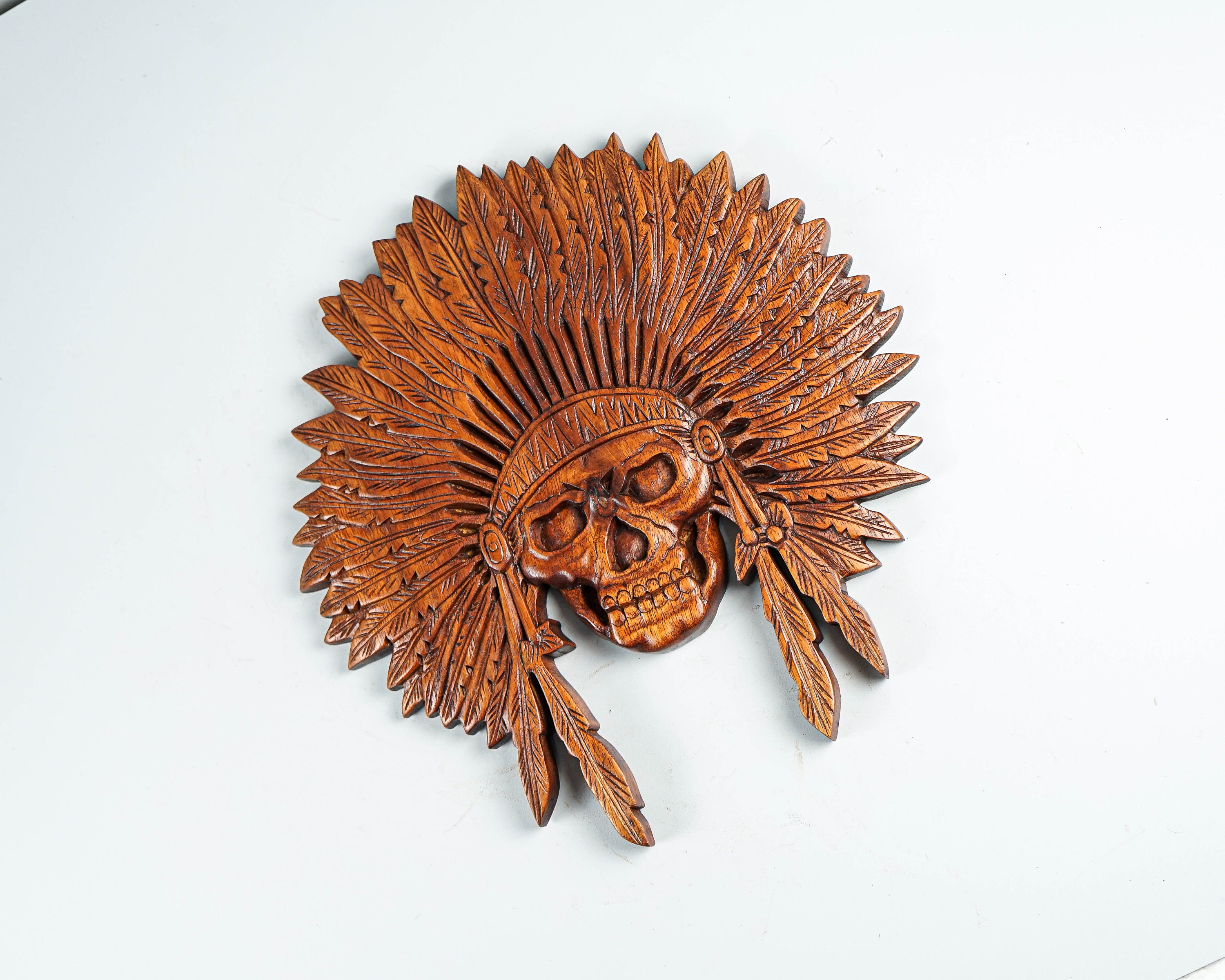 Native American Skull Wall Art Indian Wall Decor Unique - Etsy