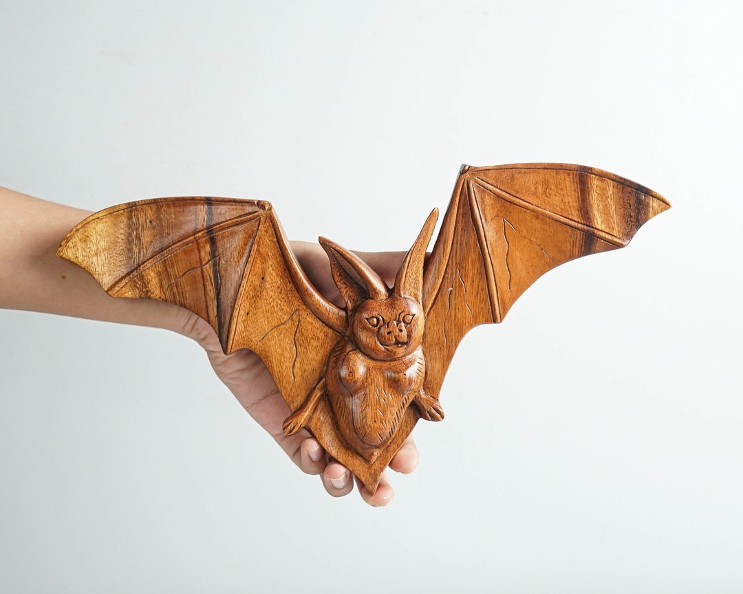 Flying Bat Hanging Statue, Wall Decor, Hanging Statue, Unique Statue ...