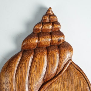 Seashell Wall Decor, Coastall Wall Art, Wood Carving, Seashell ...